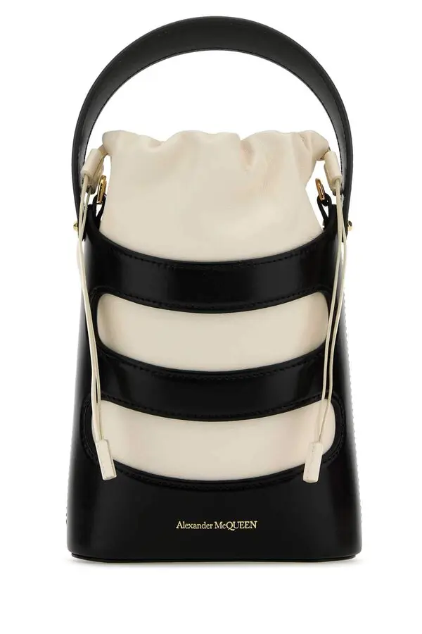 Alexander McQueen Two-tone Leather Mini The Rise Bucket Bag - Multicolor