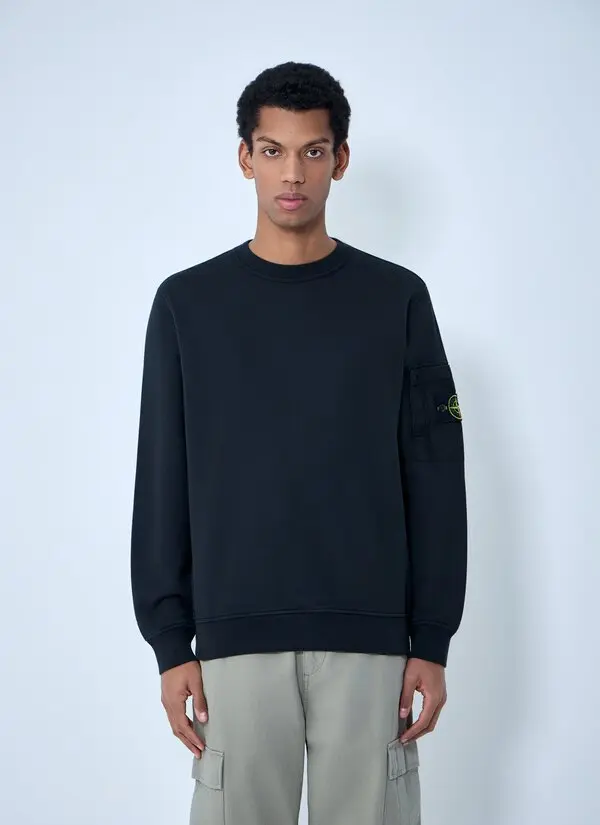 Stone Island Logo Motif Sweatshirt - Black