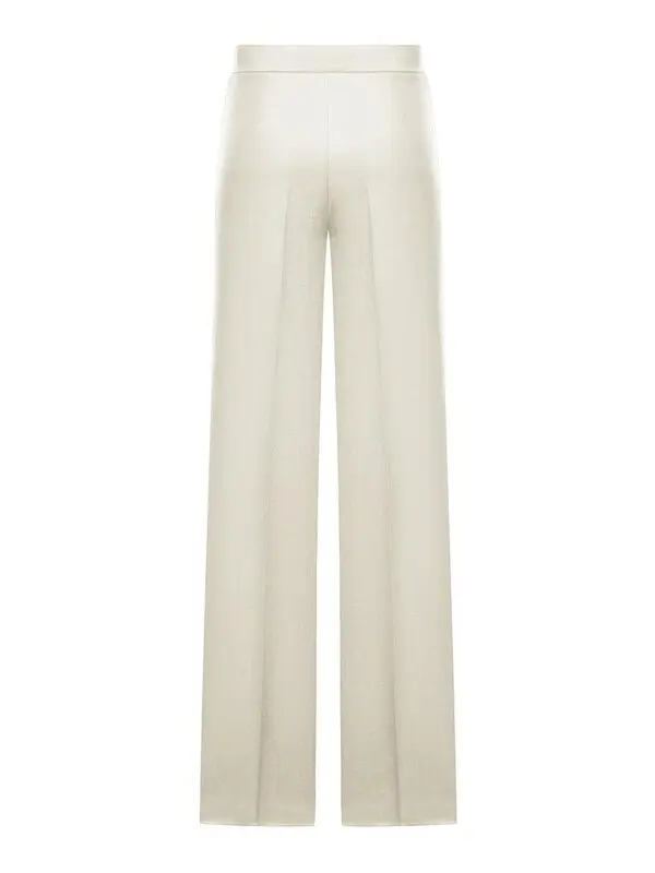 Max Mara Badesse Tailored Linen Trousers - Cream