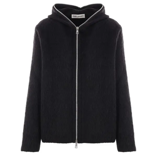 Our Legacy Hairy Texture Zip Up - Black
