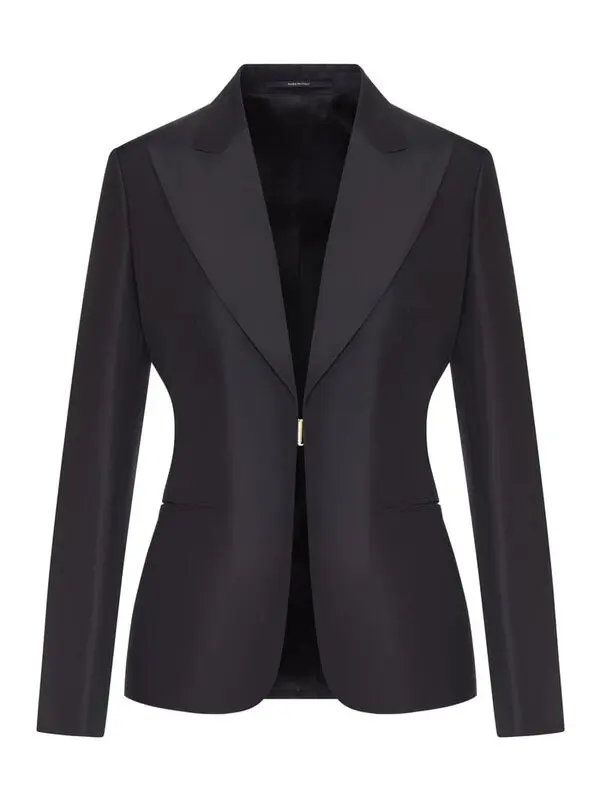 Gucci Fine Silk Faille Jacket - Black