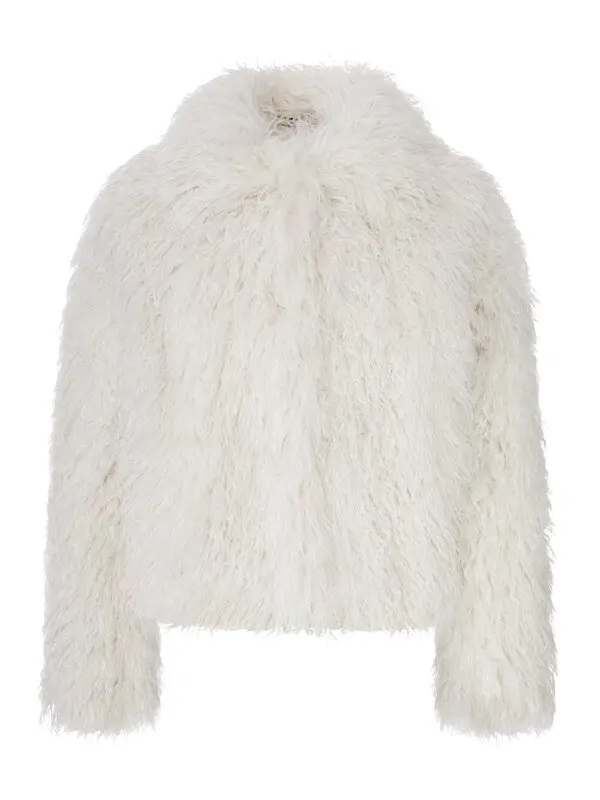 Tagliatore Curly Sheepskin Jacket - Cream