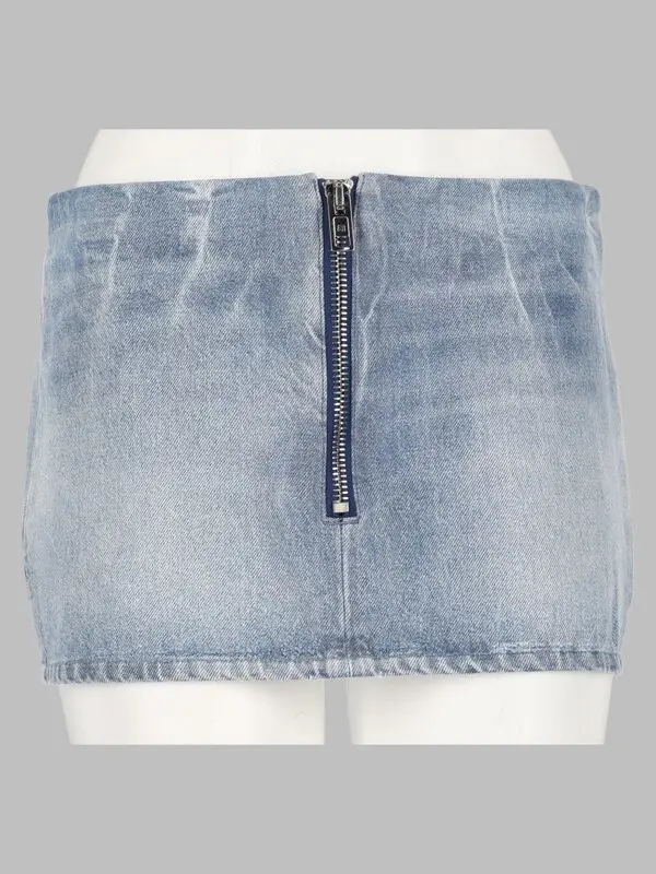 Alexander Wang Regenerated Cotton Denim Miniskirt - Blue