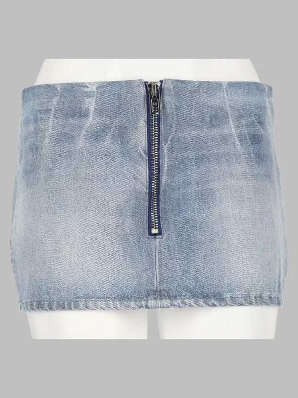 Alexander Wang Regenerated Cotton Denim Miniskirt - Blue