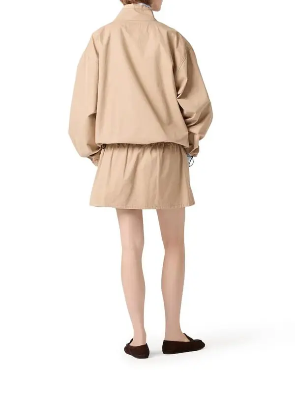 Miu Miu Washed Gabardine Blouson - Cream