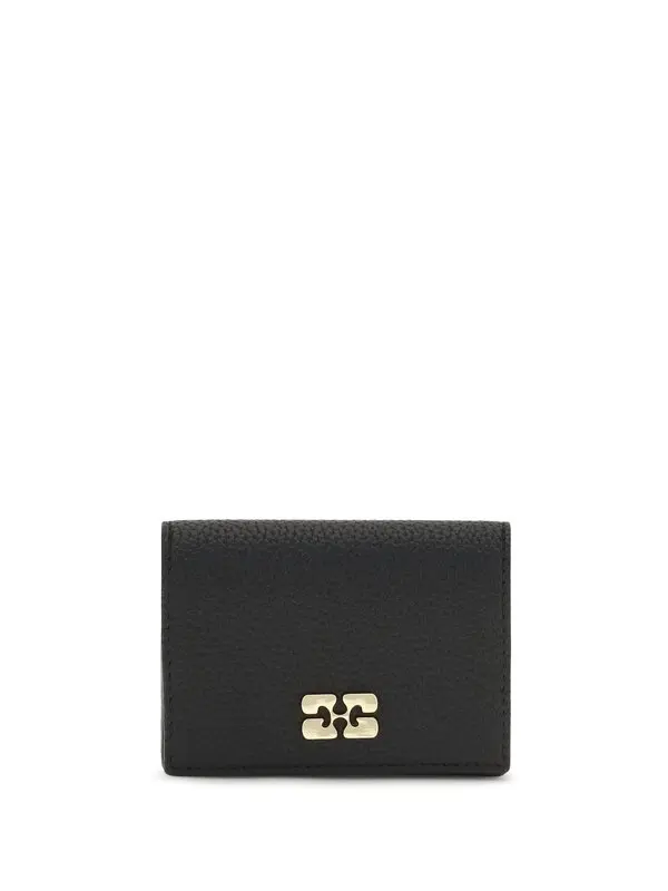 GANNI Bou Card Holder With Flap Grained