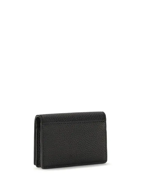 GANNI Bou Card Holder With Flap Grained