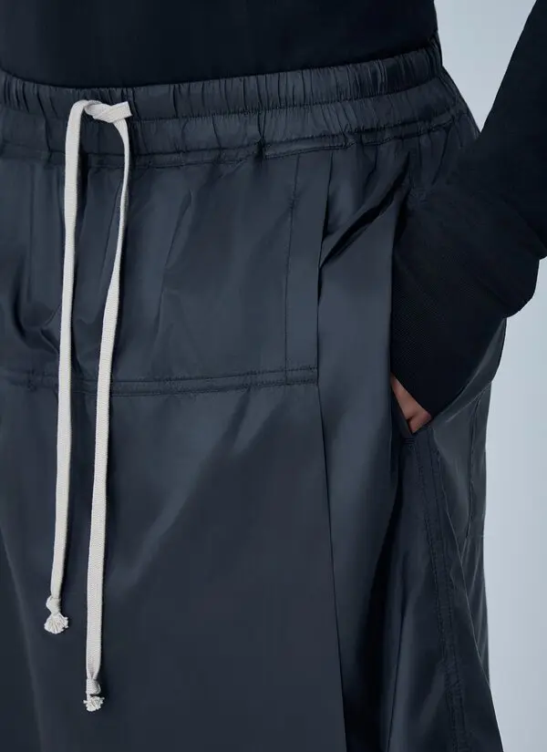 Moncler Rick Owens Drawstring Midi Kilt Shorts