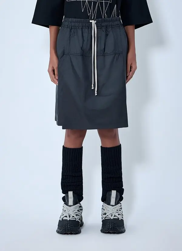Moncler Drawstring Midi Kilt Shorts - Black