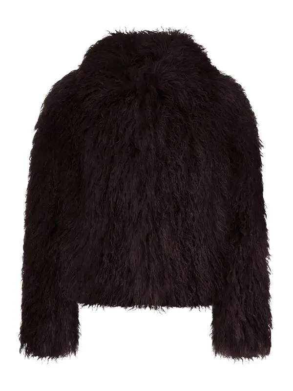 Tagliatore Short Curly Sheepskin Jacket - Cream