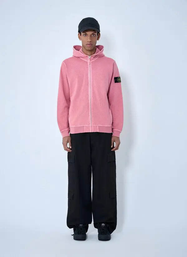 Stone Island Logo Patch Hooded Sweatshirt