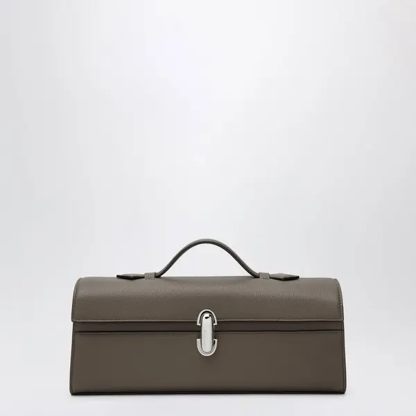 Savette Slim Symmetry Pouch In Calf Leather - Brown