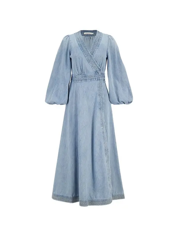 Zimmermann Indra Denim Midi Dress
