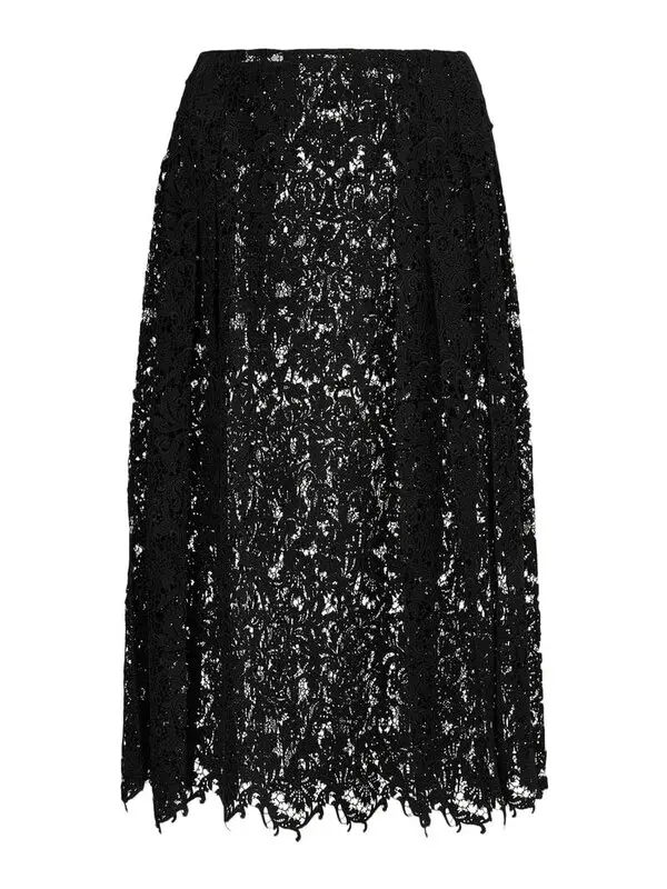 Fendi Macramé Lace Skirt - Black