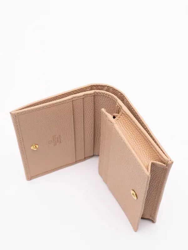 Valentino Garavani Vlogo Signature Grainy Calfskin Wallet - Multicolor