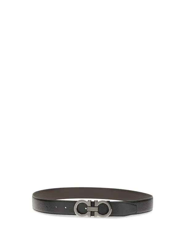 FERRAGAMO Leather Belt - Black