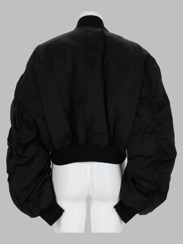 Rick Owens Cropped Zip-up Jacket - Black