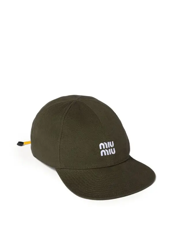 Miu Miu Logo Cotton Baseball Cap - Multicolor