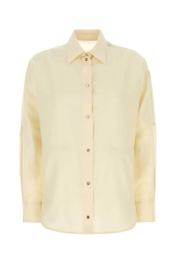 Moncler Cream Wool And Nylon Shirt