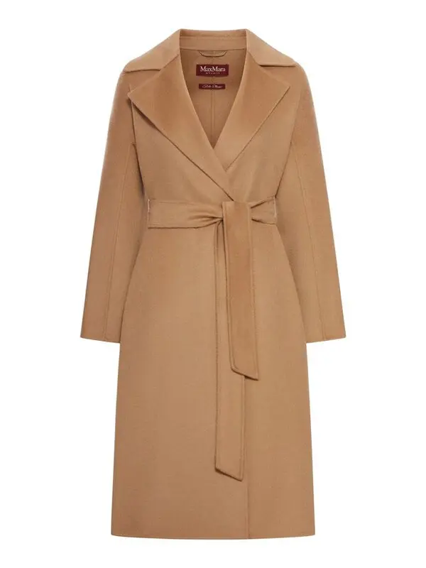 Max Mara Cashmere Coat With Belt - Brown