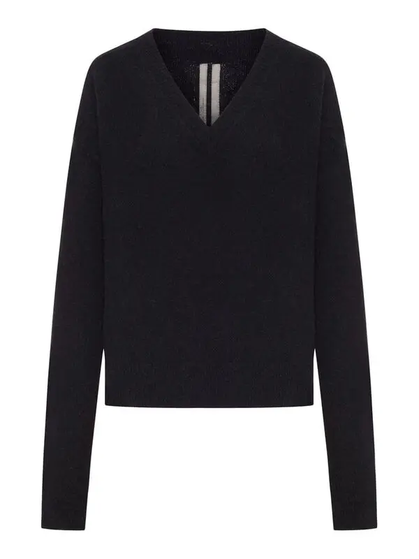 Rick Owens V-neck Sweater - Black
