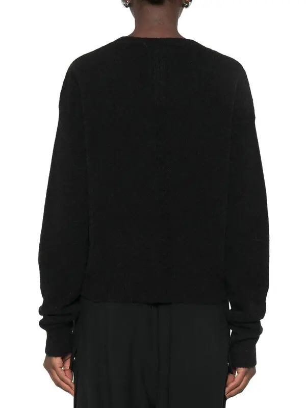 Rick Owens V-neck Sweater - Black