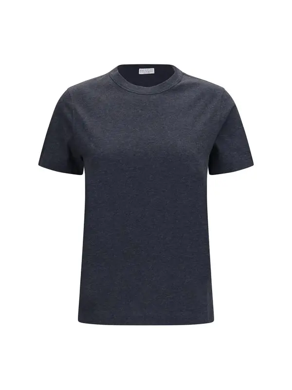 Brunello Cucinelli Monogram Cotton T-shirt - Gray