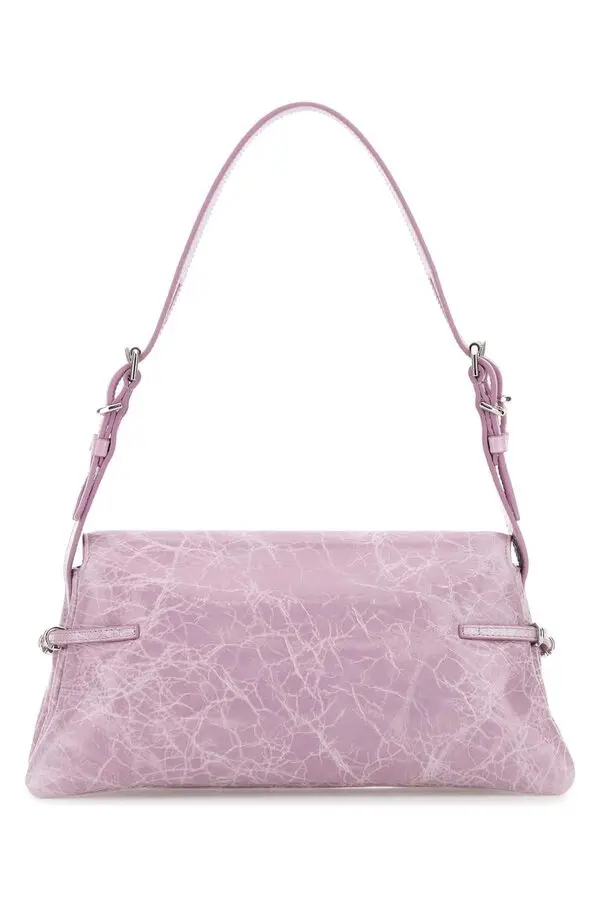 Givenchy Lilac Leather Pâ€™tit Voyou Shoulder Bag - Pink