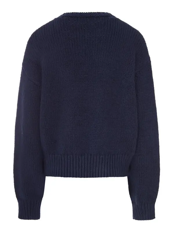 Celine Chunky Knit Sweater With Intarsia Logo