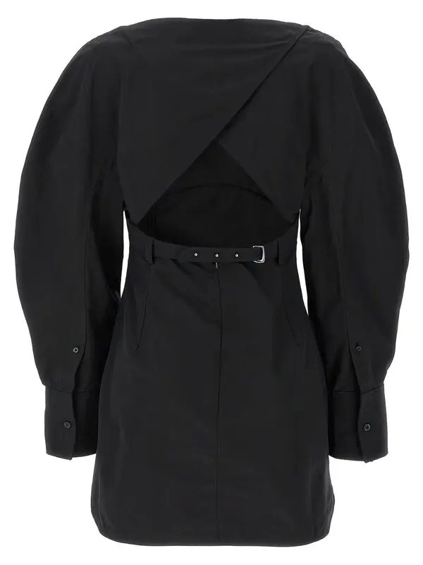 Jacquemus Cotton Poplin Shirt Dress - Black