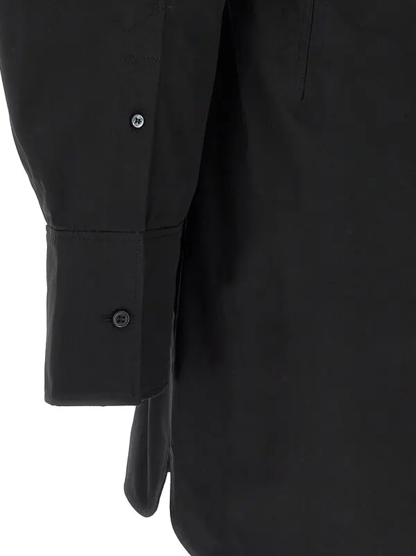 Jacquemus Cotton Poplin Shirt Dress - Black