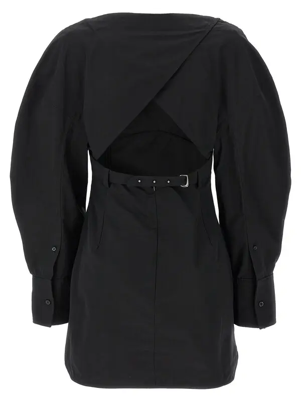 Jacquemus Cotton Poplin Shirt Dress - Black