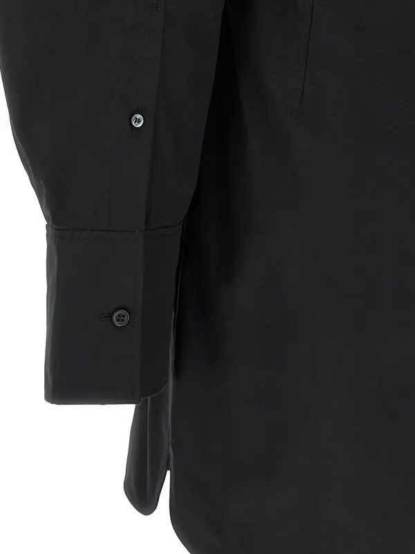 Jacquemus Cotton Poplin Shirt Dress - Black