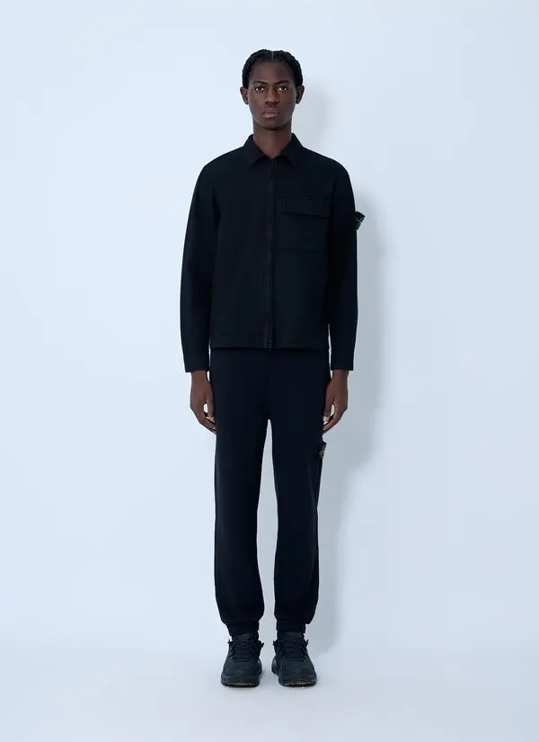 Stone Island Logo Patch Shirt - Black