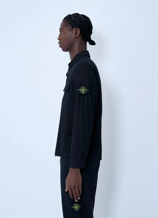 Stone Island Logo Patch Shirt - Black