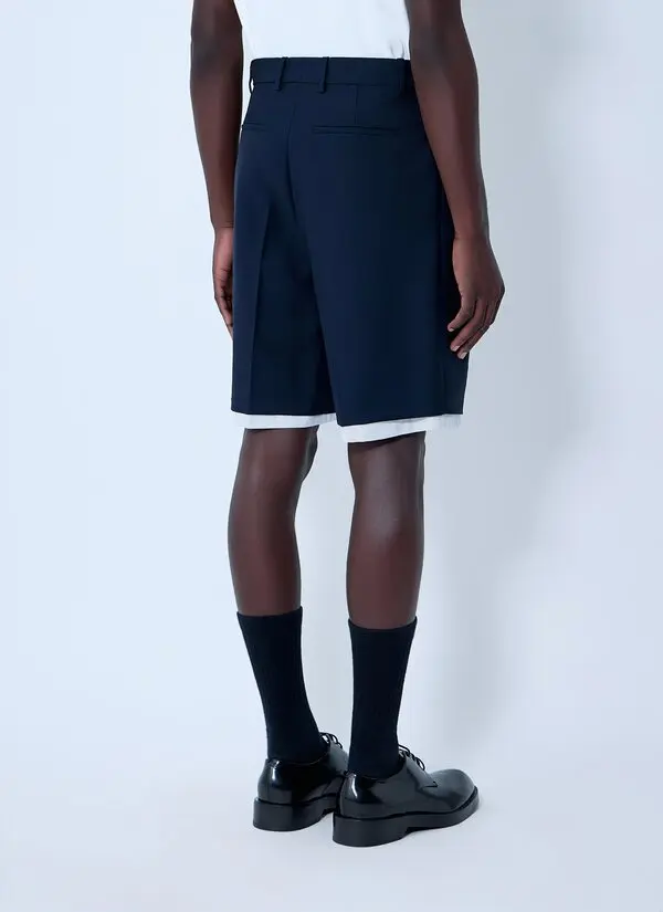JIL SANDER Wool-and-mohair Shorts