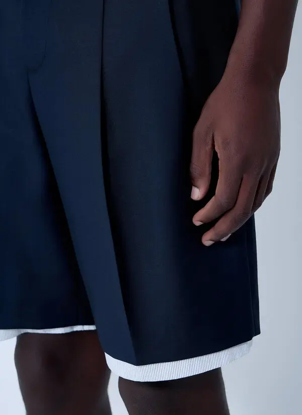 JIL SANDER Wool-and-mohair Shorts