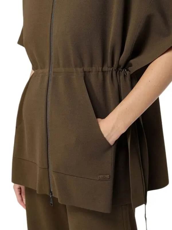 Max Mara Wide Viscose Crepe Cardigan