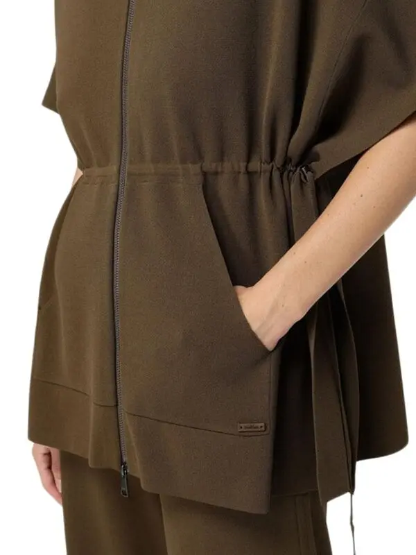Max Mara Wide Viscose Crepe Cardigan - Yellow