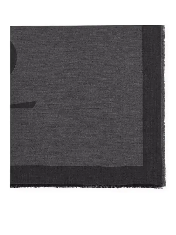Saint Laurent Cassandre Square Scarf In Silk And Cashmere