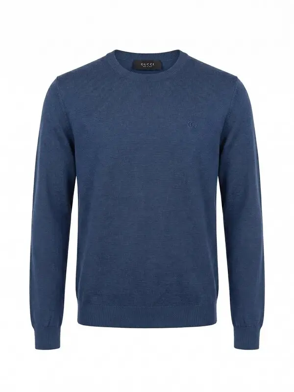 Gucci Silk Long Sleeve Round Neck Sweater - Multicolor