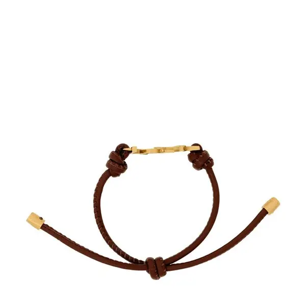 Saint Laurent Cassandre Leather Bracelet