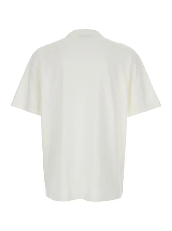 A.p.c. Crew Neck T-shirt With Embroidered Logo On The Front In Cotton - White