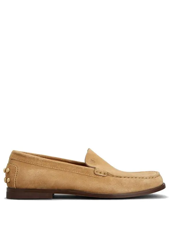 TOD'S Suede Slipper Loafers With Metal Detailing - Multicolor