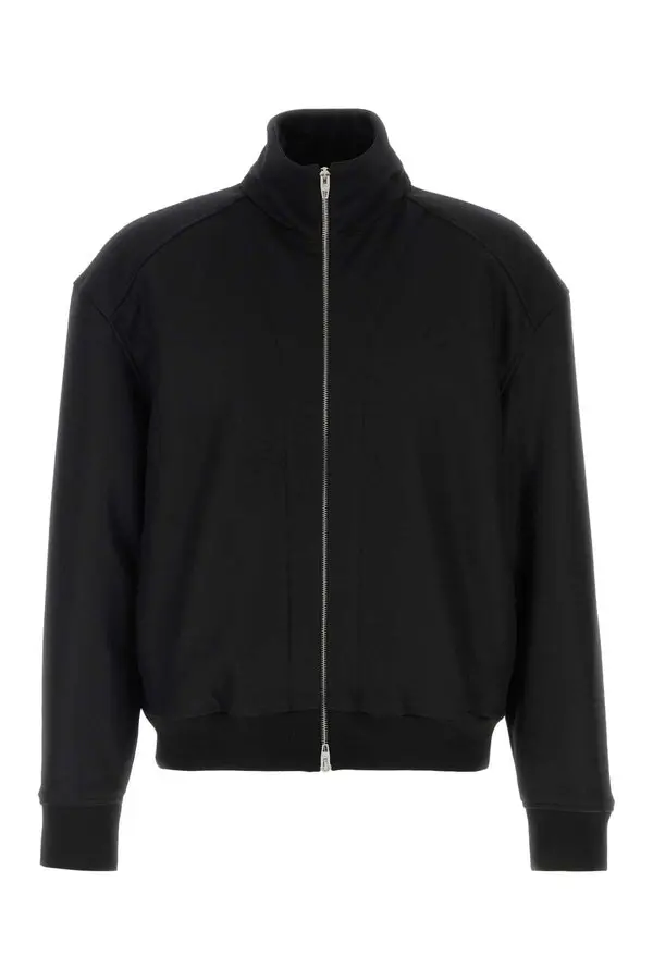JIL SANDER Wool Bomber Jacket - Black