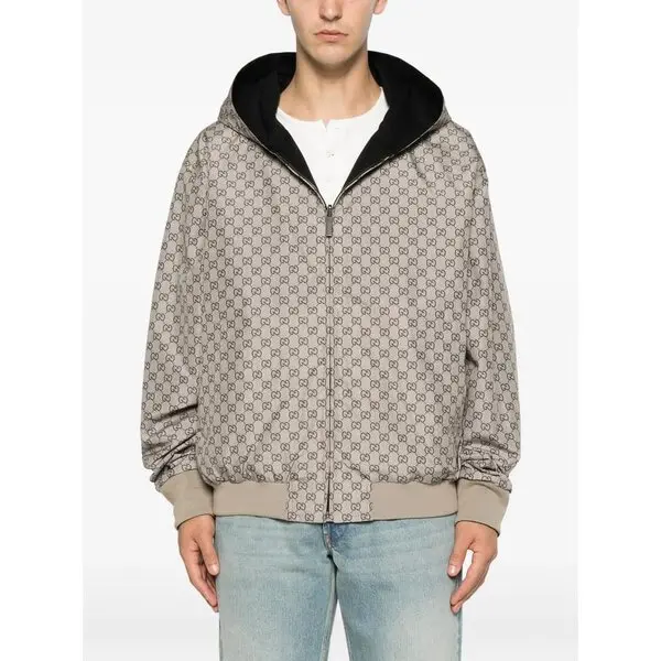 Gucci Reversible Gg Supreme Hooded Jacket