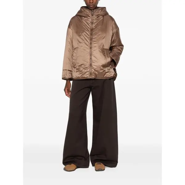 Max Mara Oversized Hooded Jacket - Brown