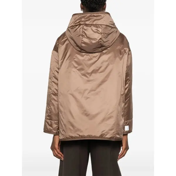 Max Mara Oversized Hooded Jacket - Brown