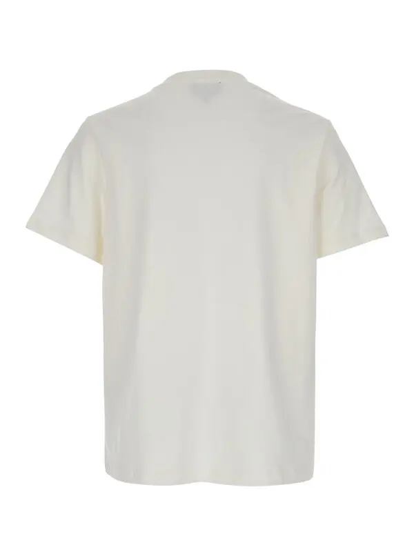 A.p.c. Crewneck T-shirt With Logo Embroidered On The Front In Cotton - White