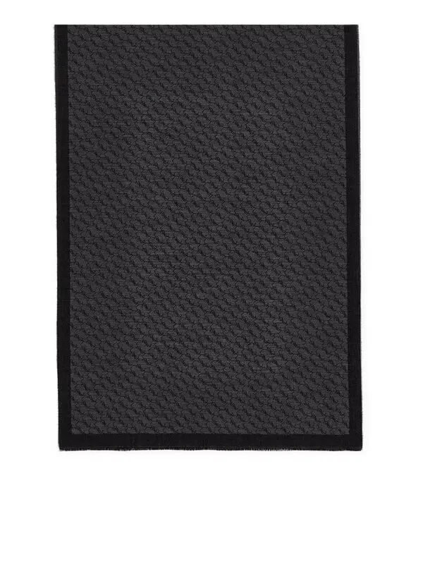 Saint Laurent Cassandre Scarf In Cashmere And Silk Jacquard - Multicolor